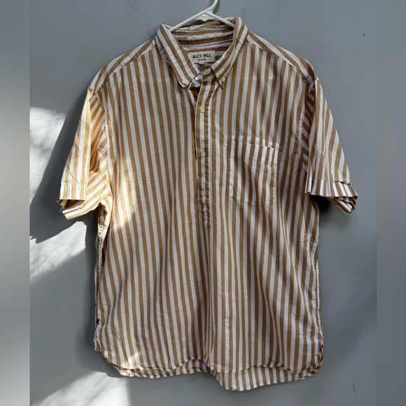 Alex Mill | Shirts | Alex Mill Mens Brown Striped Shirt In Xl | Poshmark